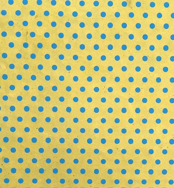 Blue & Orange Dots Wrapping Paper Sheet – Feste